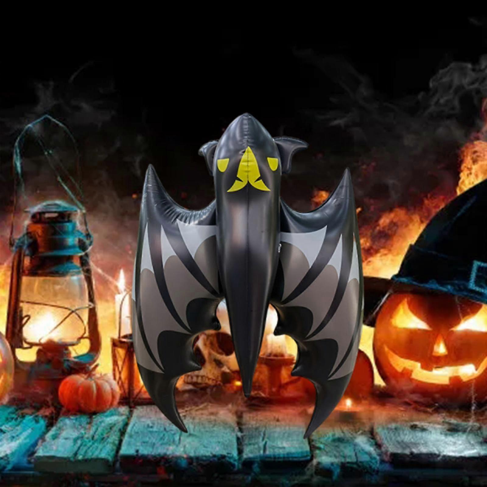 3ft Air Pumped Black Bat Inflatable Yard Decoration Halloween Party ...