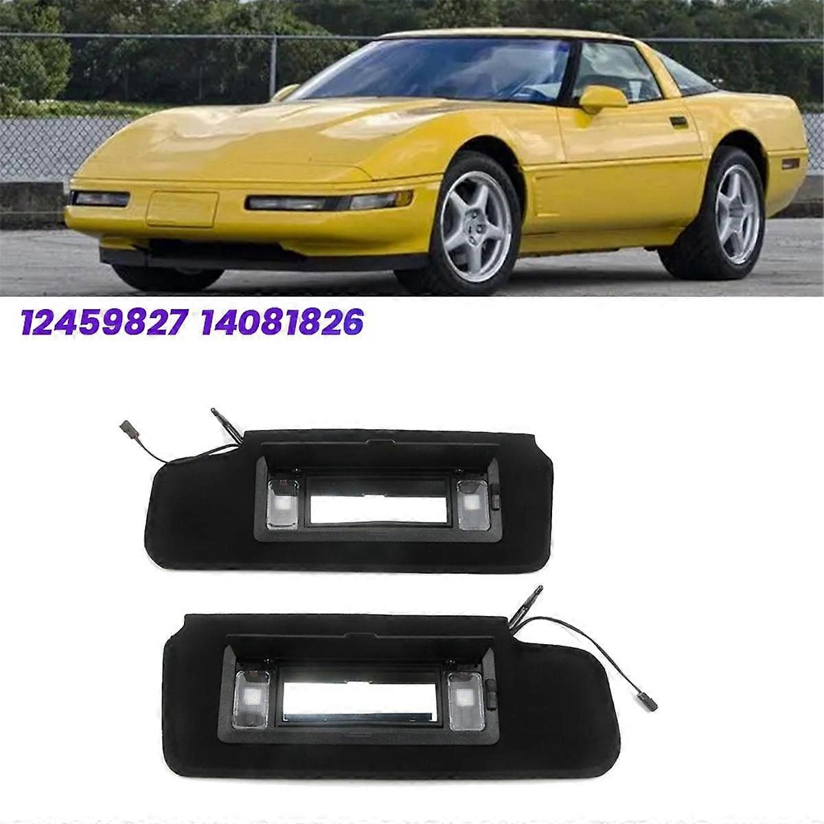 1Pair Car Sun Visors Shades W/LED Light 12459827 14081826 for C4 1984 ...