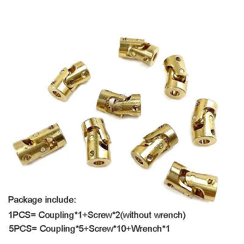 5/1Pcs 3mm Mini Coupling Brass Universal Joint Rc Boat Car Metal Cardan ...