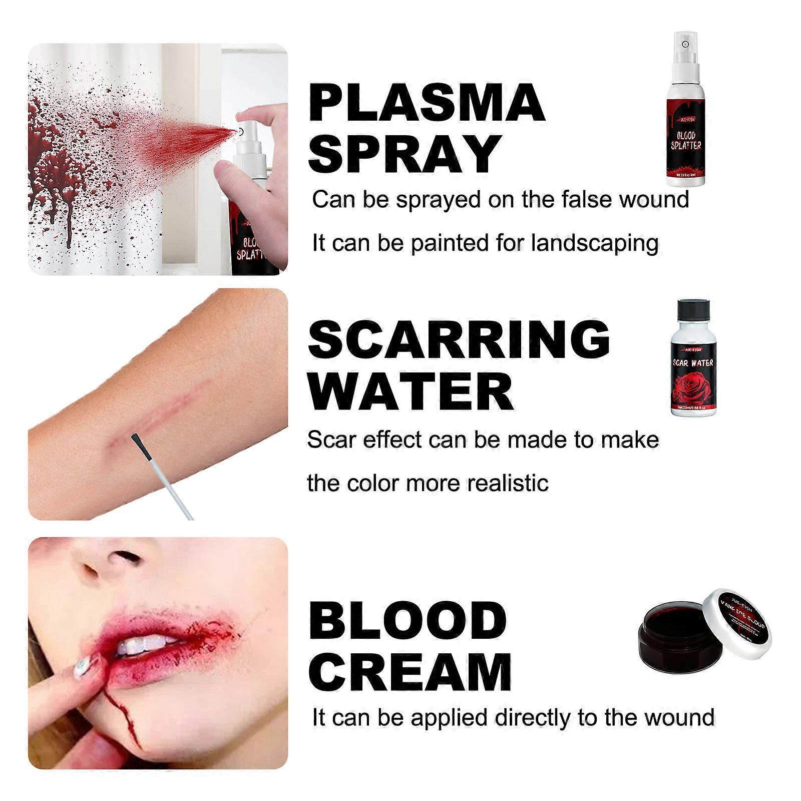 Halloween Makeup Set Special Effects Wound Zombie Makeup Kit With Tools ...