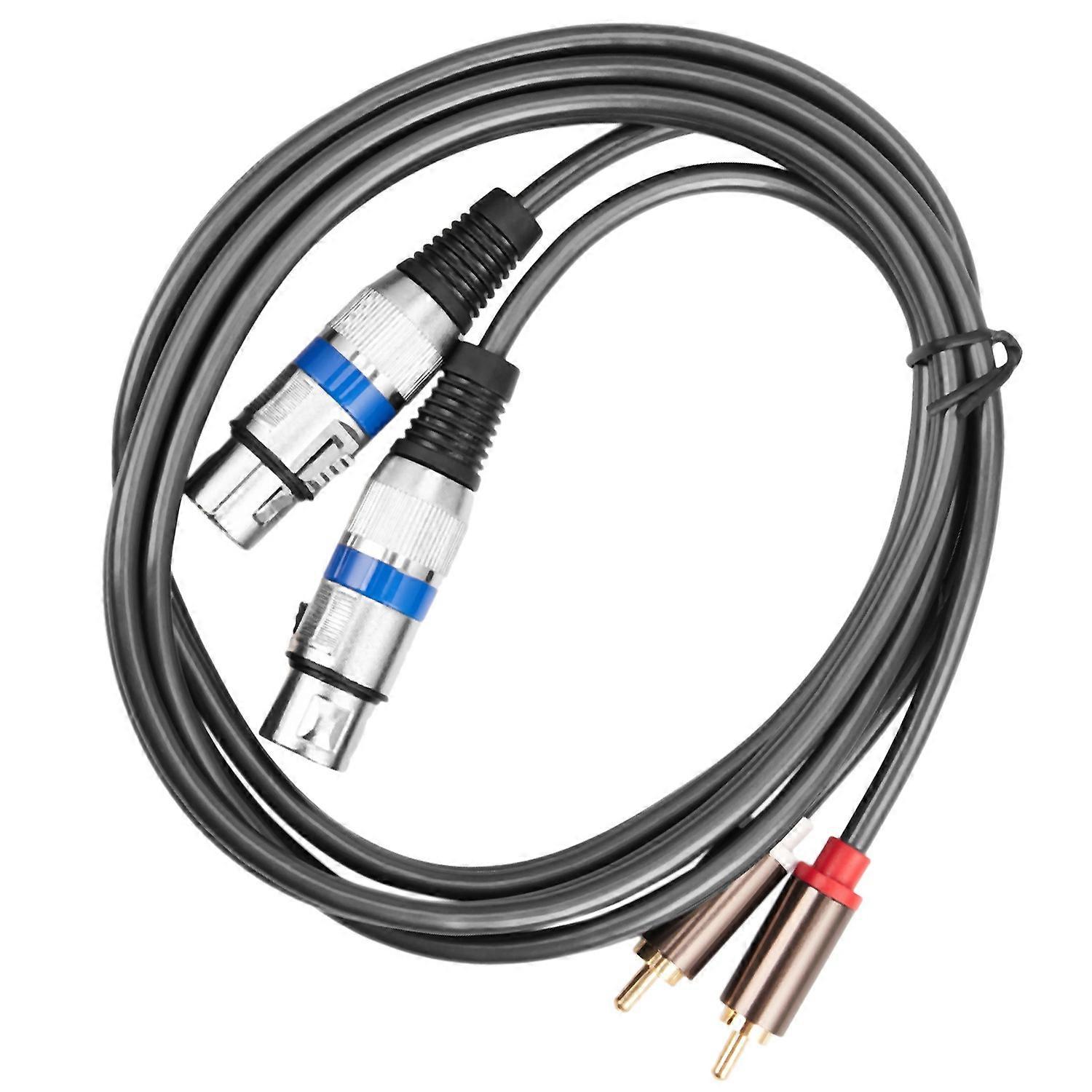 Hifi Audio Cable 2 RCA Male to XLR 3 Pin Female Mixing Console ...