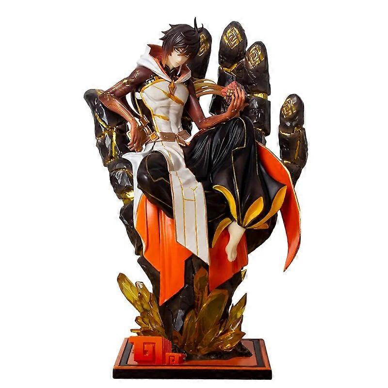 Genshin Impact Zhongli Anime Figure God Clothing Action Figure 28cm ...