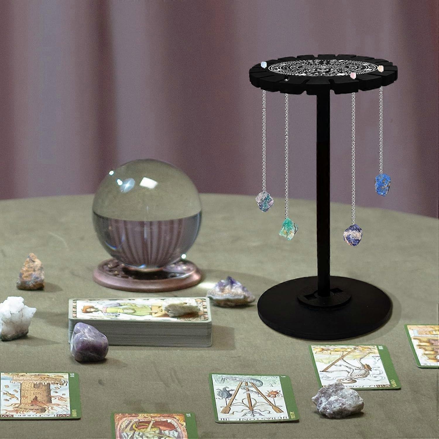 Pendulum Stand Moth Crystal Display Shelf Wooden Pendulum Holder Rack ...