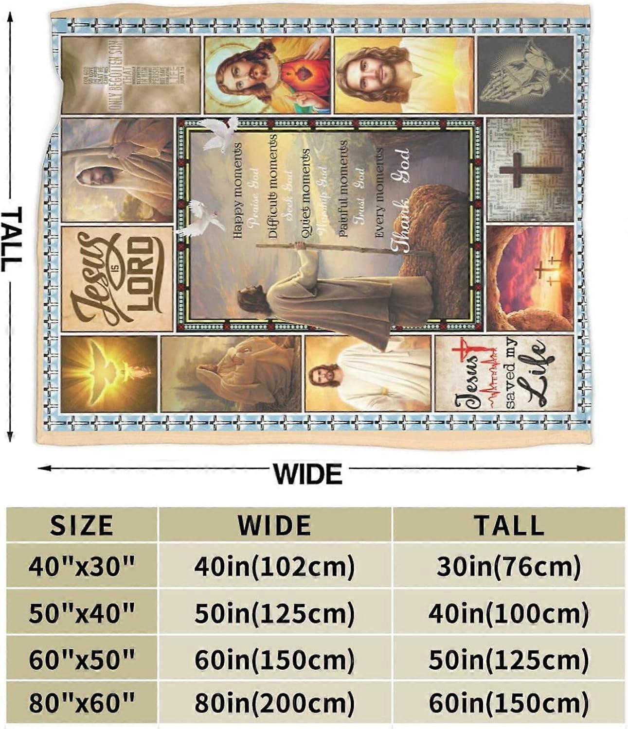 Jesus Christ Throw Blanket Christian Inspirational Scripture Healing ...