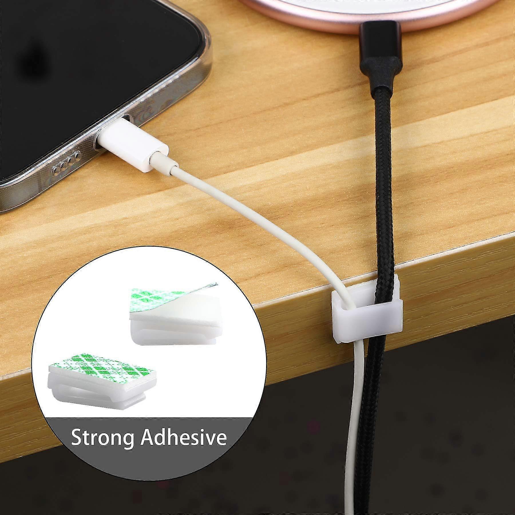 60pcs Light Strip Mounting Clips White Self Adhesive Led Light ...