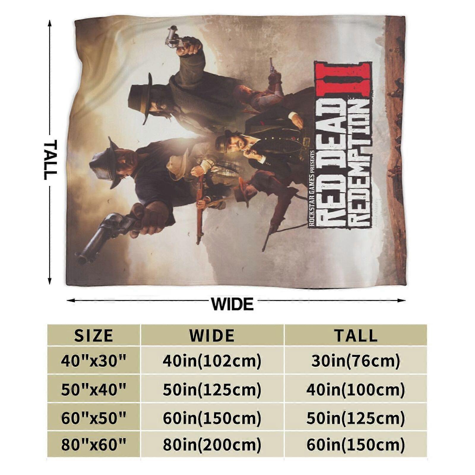 Red Dead Redemption Blanket Fuzzy Plush Bed Blanket Cozy Fluffy Air ...