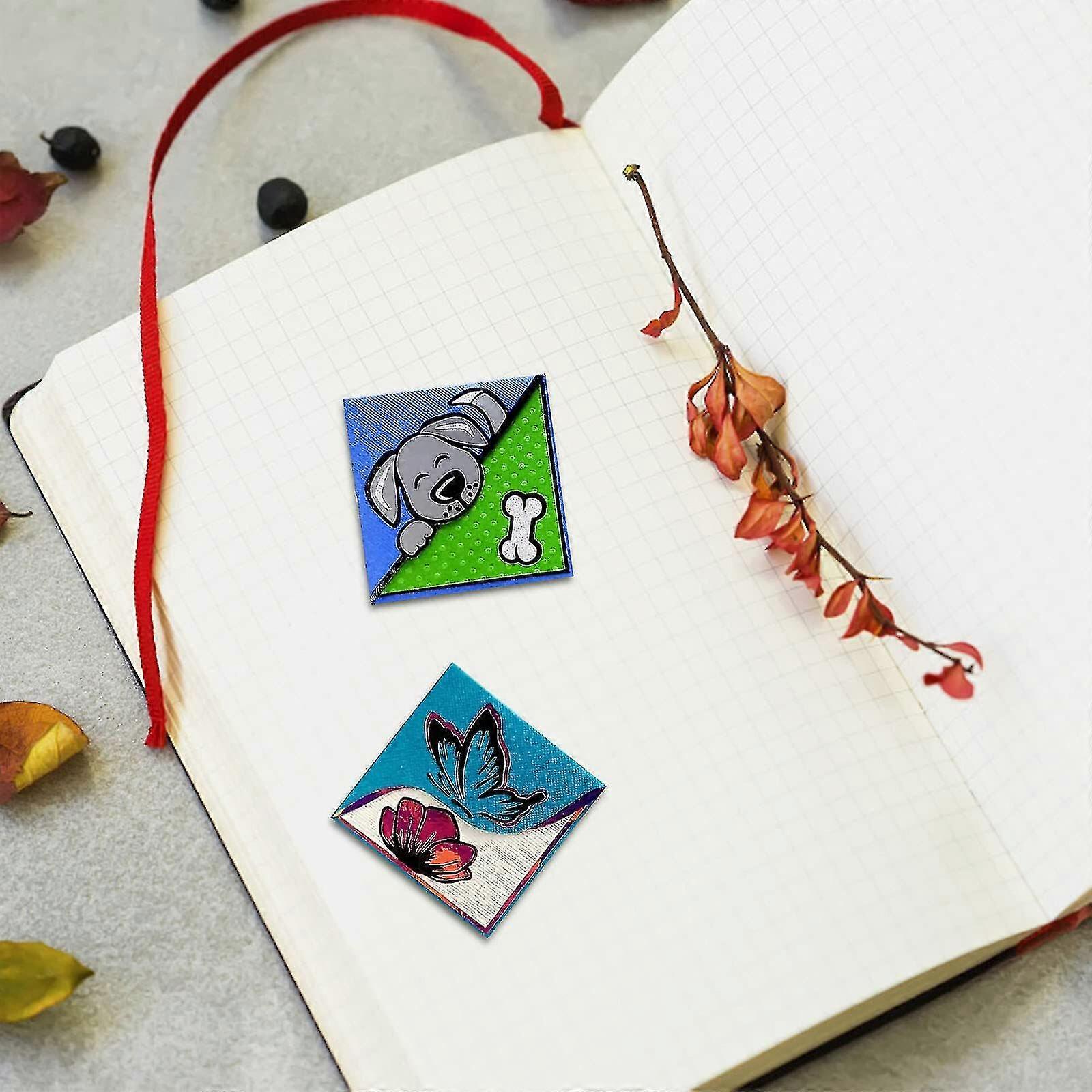 Animal Story Paper Corner Bookmarks, Cute Triangle Corner Page Bookmark ...