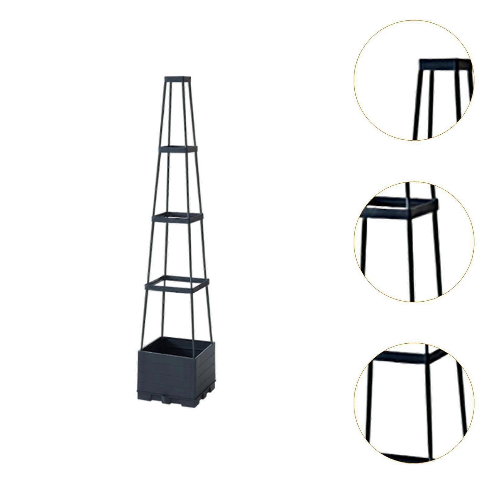 Planteringslåda med spaljé Växtkruka för vinstockar Blommor Gurkor ...