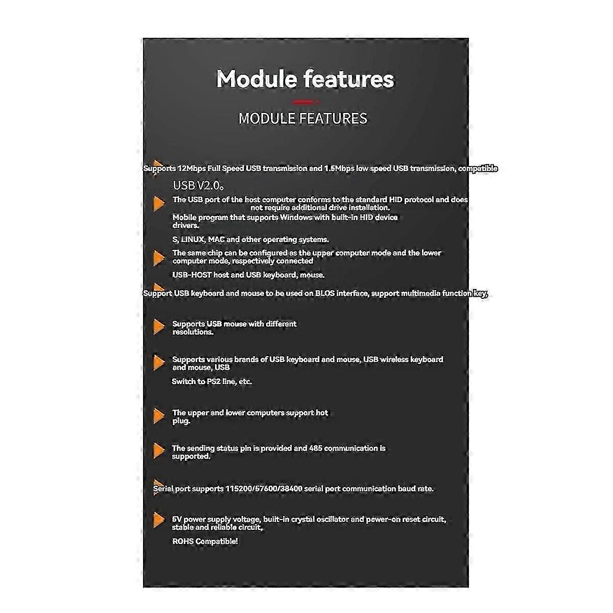 2026 new Ch9350 Module HID Keyboard Mouse to Serial Port Virtual ...