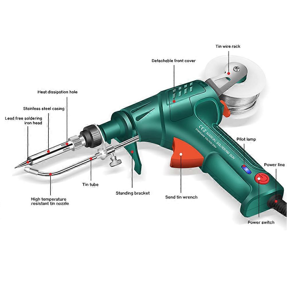 60W Internal Soldering Iron Kit with Solder Wire & Fast Heating ...