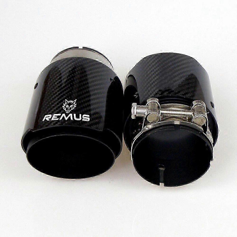remus Matt Black Pipe Carbon Fibre Stainless steel Universal Automobile ...