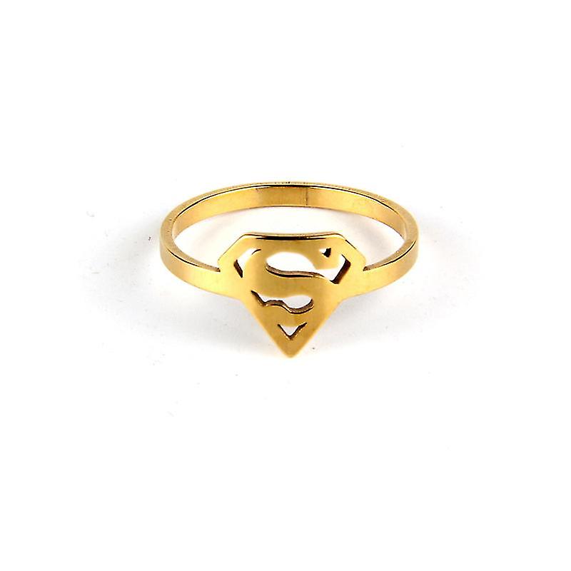 Superman Logo S Hollow Pattern Stainless Steel Ring Nightclub ...