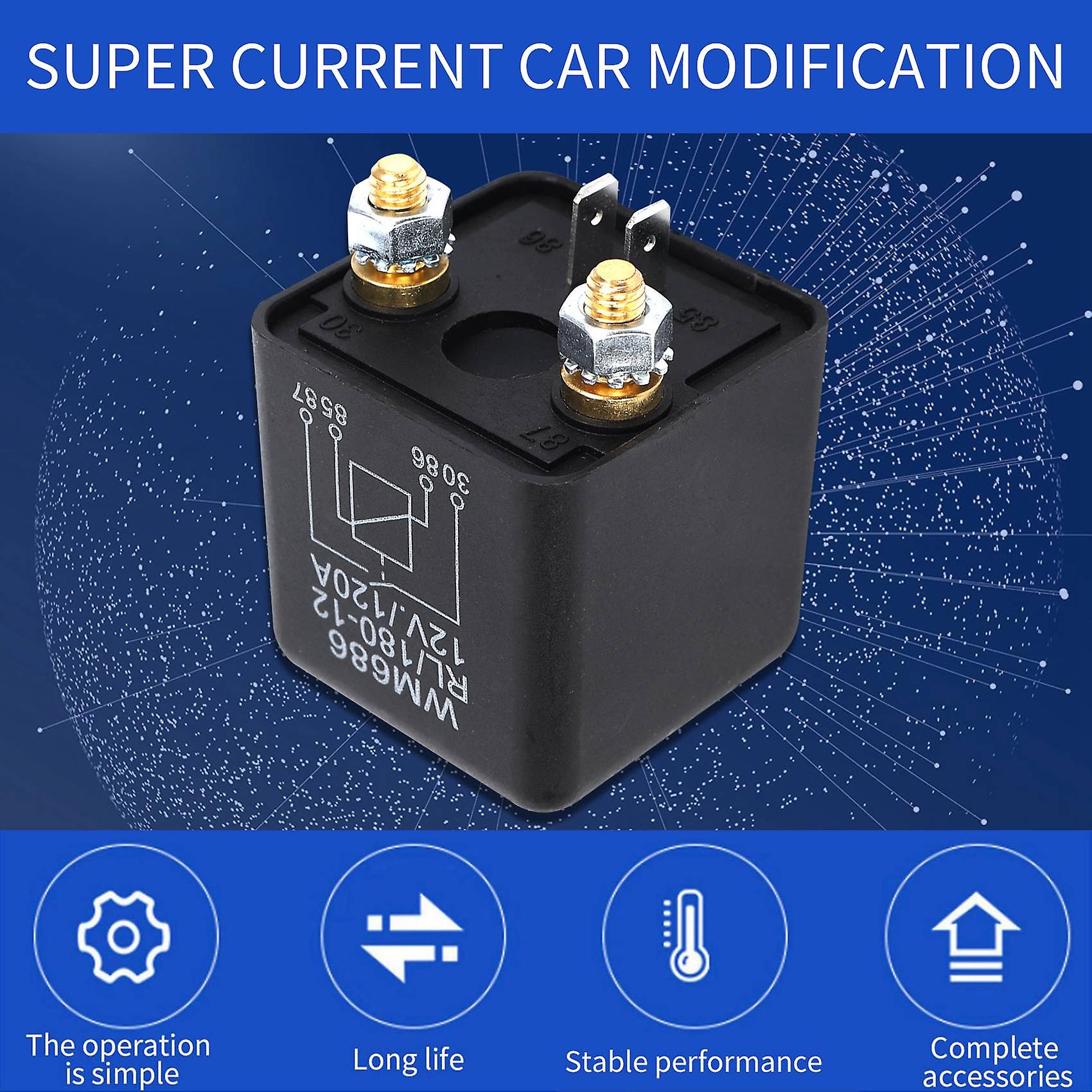 Dc 12v Relay Battery Isolating Relay 12v / 120a Load For Car Trucks Car ...