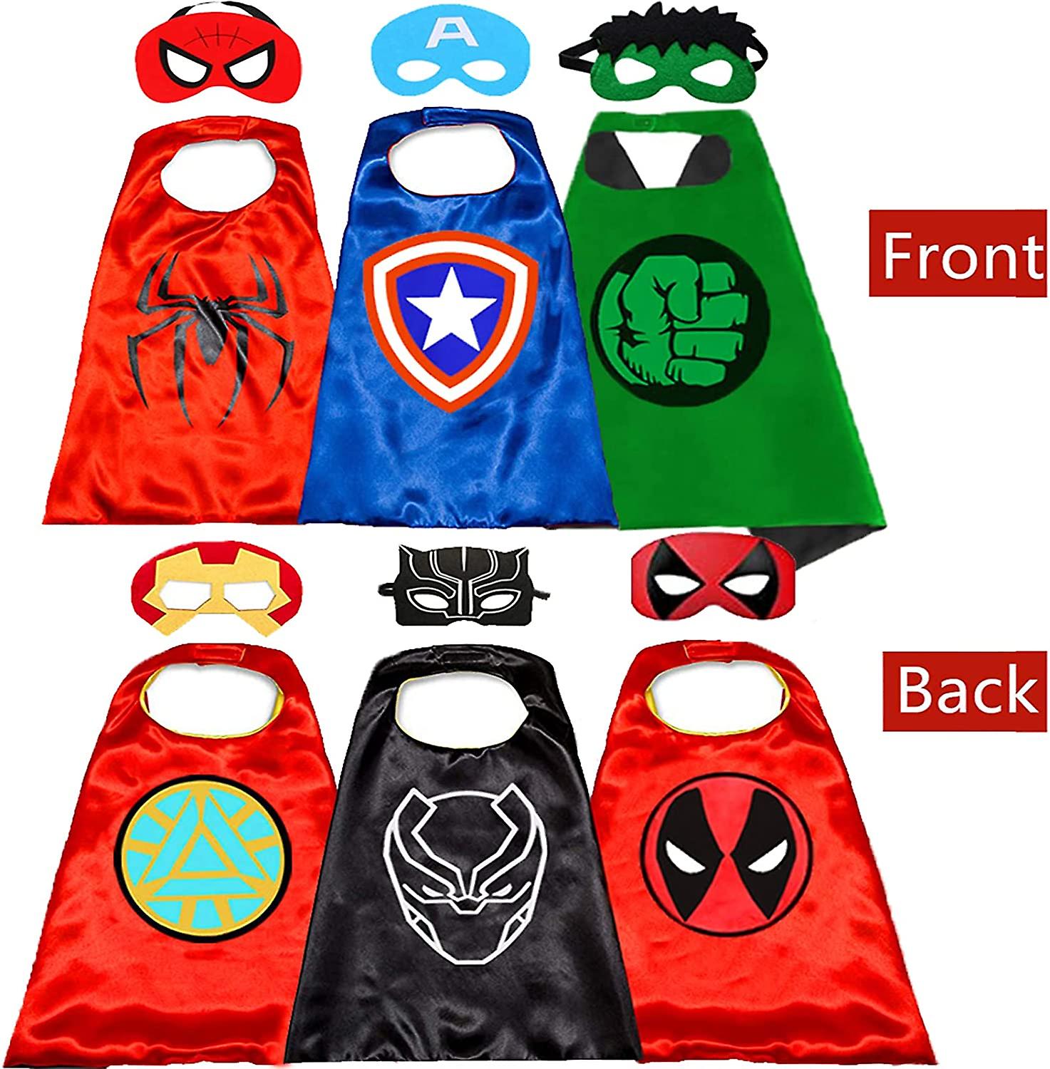 Superhero Capes For Kids Superhero Double Side Capes And Mask Best ...