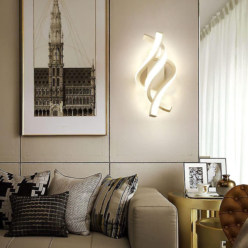 Black Led Wall Lamp, 22w Modern Indoor Wall Sconce, Creative Metal Wall Sconce For Bedroom Home ...