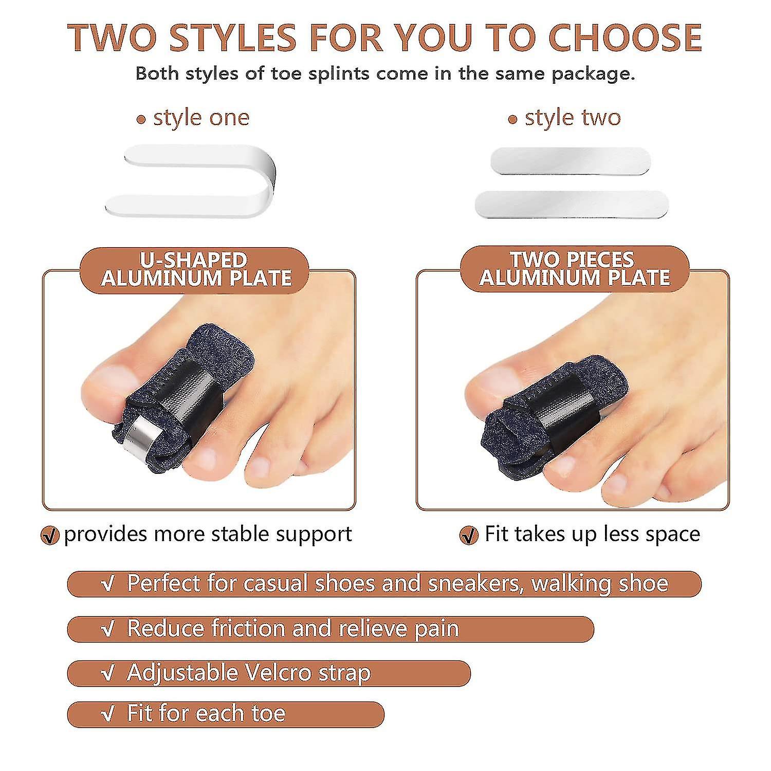 Toe Splint, Toe Corrector Brace, Toe Straightener For Hammer Toe ...