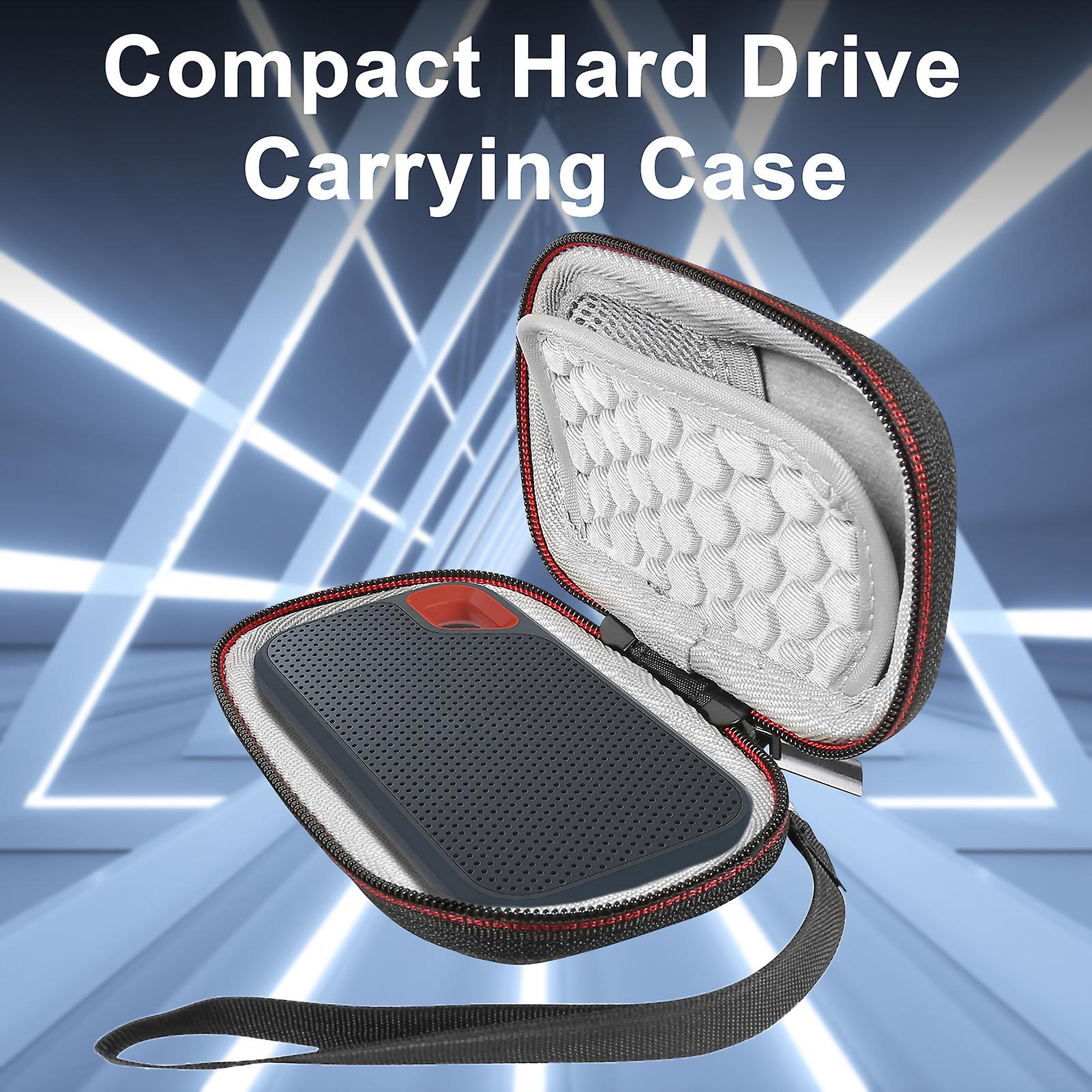 Portable Hard Drive Carrying Case Storage Bag with Mesh Pocket Zipper ...