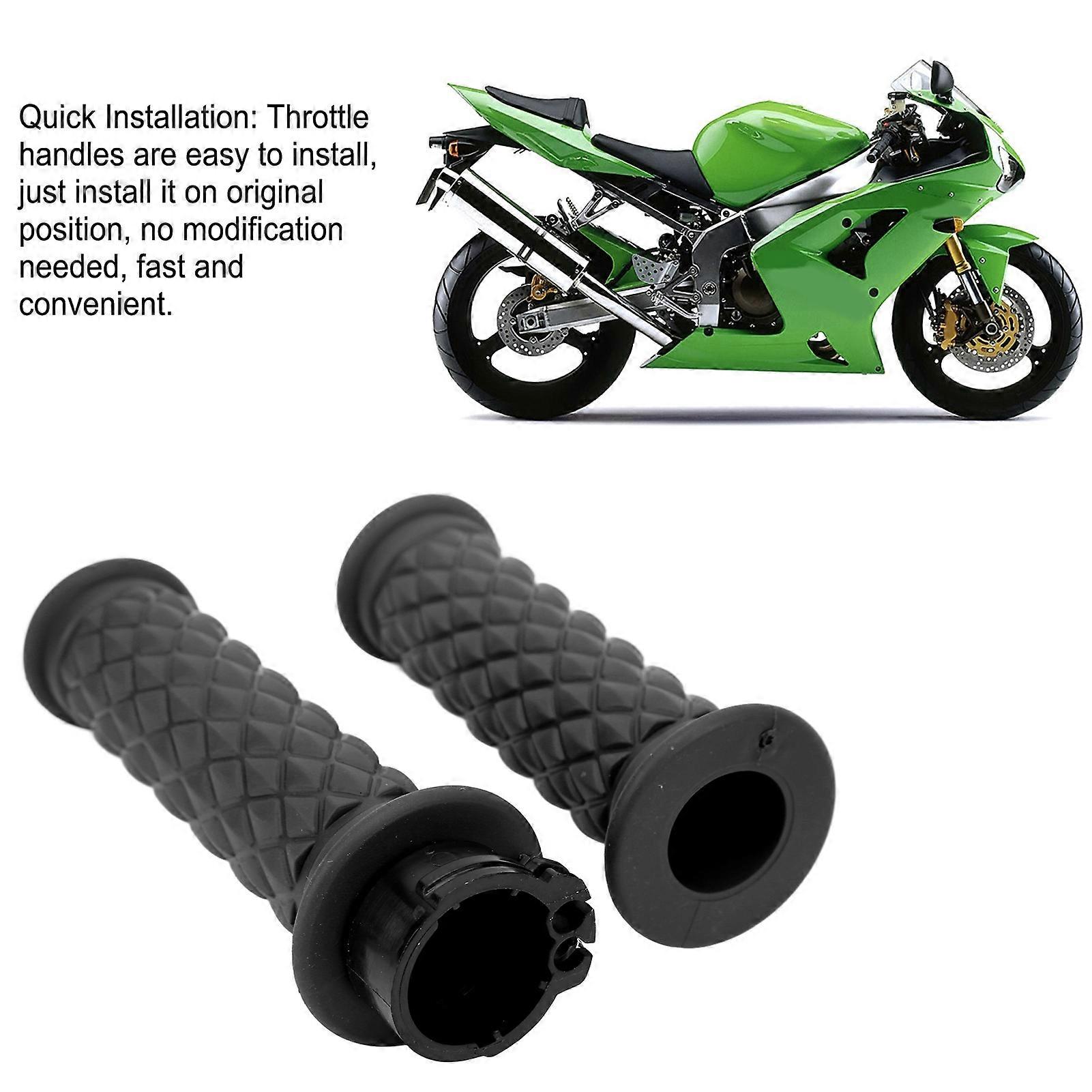 1 Pair Motorcycle Handle Grip 25mm Left Right Universal Throttle Handle ...