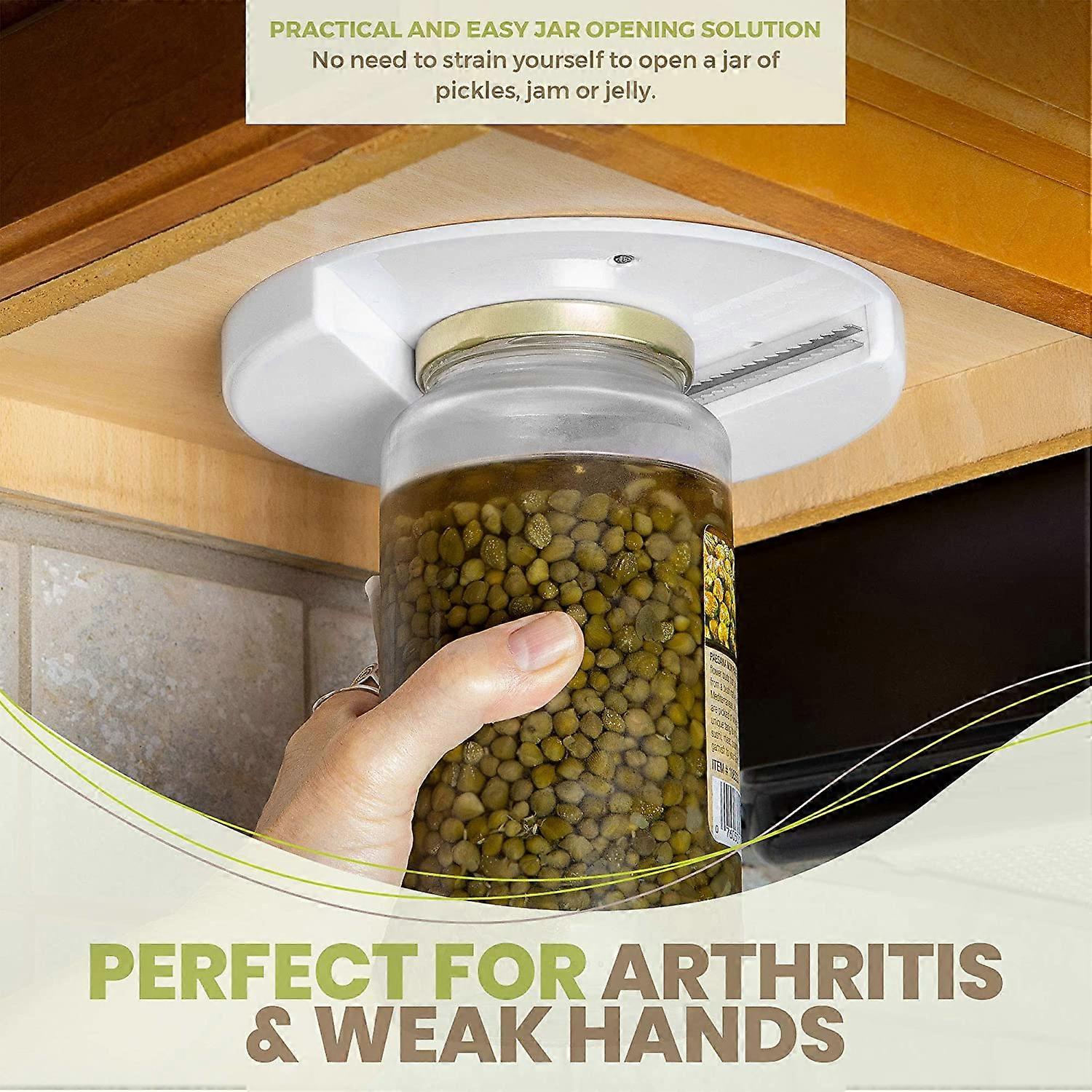 Under Cabinet Jar Opener - Undermount Lid Gripper Tool Easily Grip and ...