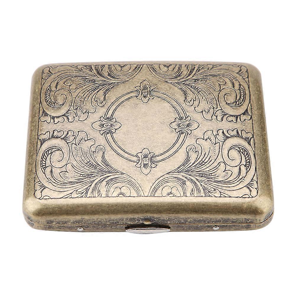Retro Bronze Metal Cigarette Box Case Double Sided Pocket Holder for 20 ...