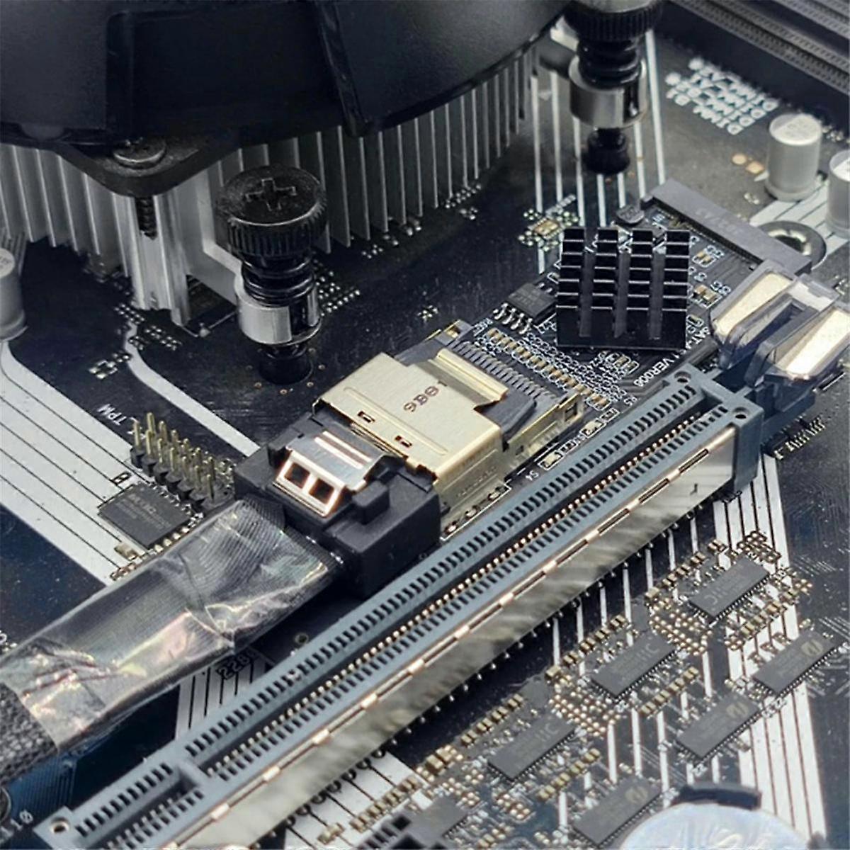 M.2 NVME to Mini SAS SFF-8087 Expansion Card Support 4 Port SATA3.0 ...