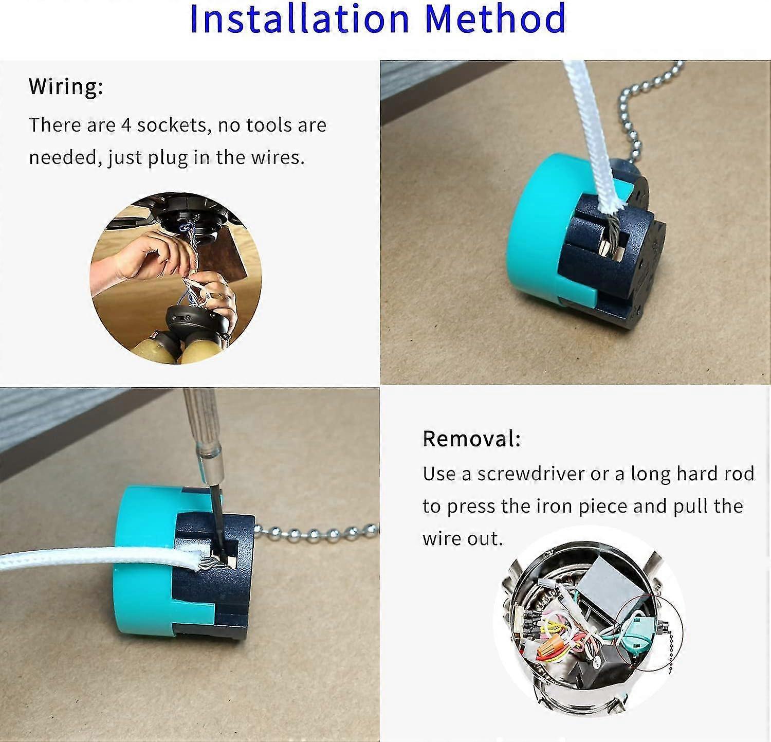 3-piece ceiling fan switch ceiling fan light switch zipper 3-speed ...