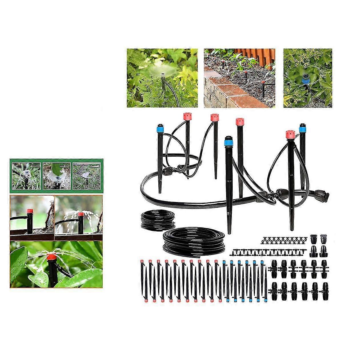 Drip Irrigation Kit Garden Improved Push-to-connect Adjustable Drip ...