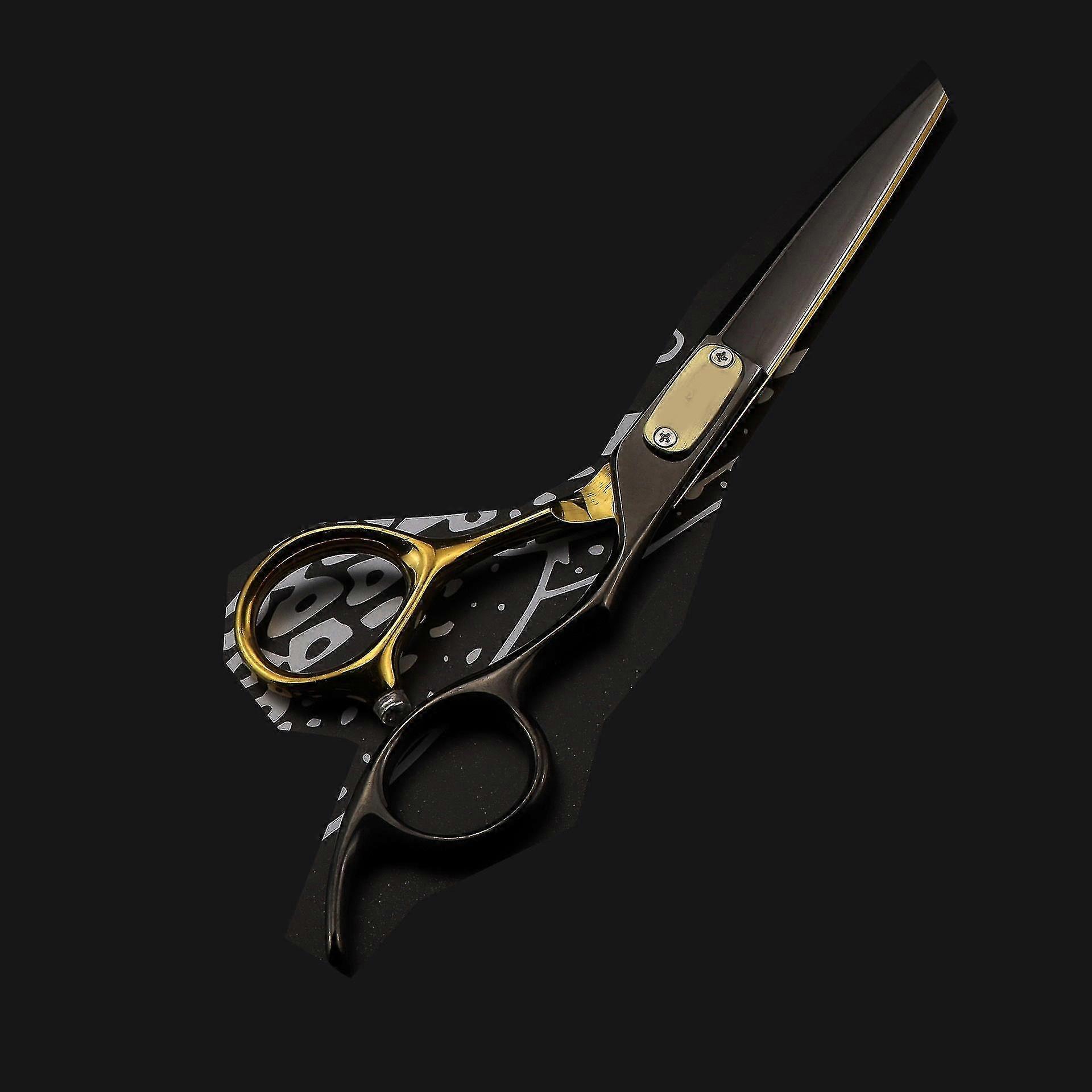6.0 Inch Black And Gold Bao Hairdressing Scissors Haircuts Flat ...