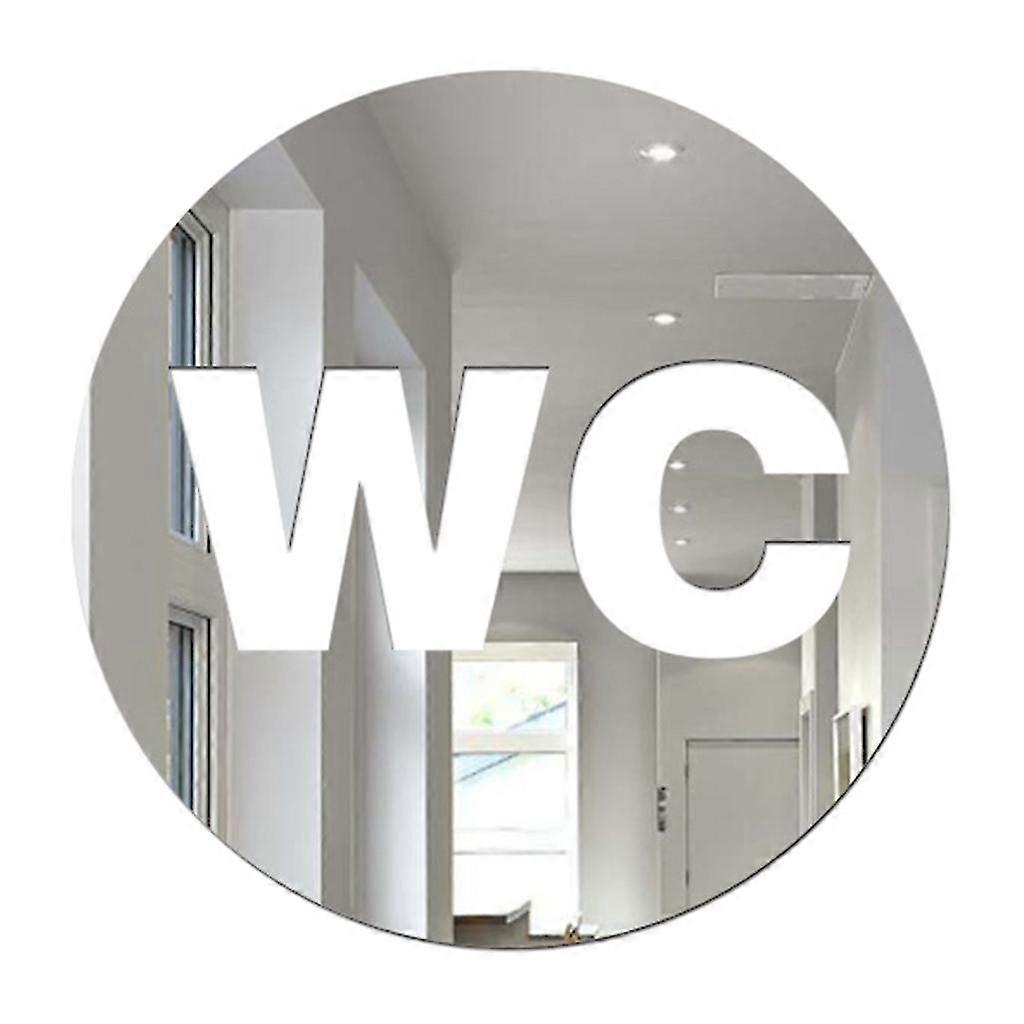 Bathroom Restroom Sign Acrylic Self-adhesive Door Wall Sign Toilet Wc ...
