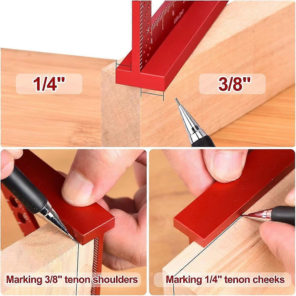 90 Degree Mini Carpenter Square with Scribe Holes, Precision ...