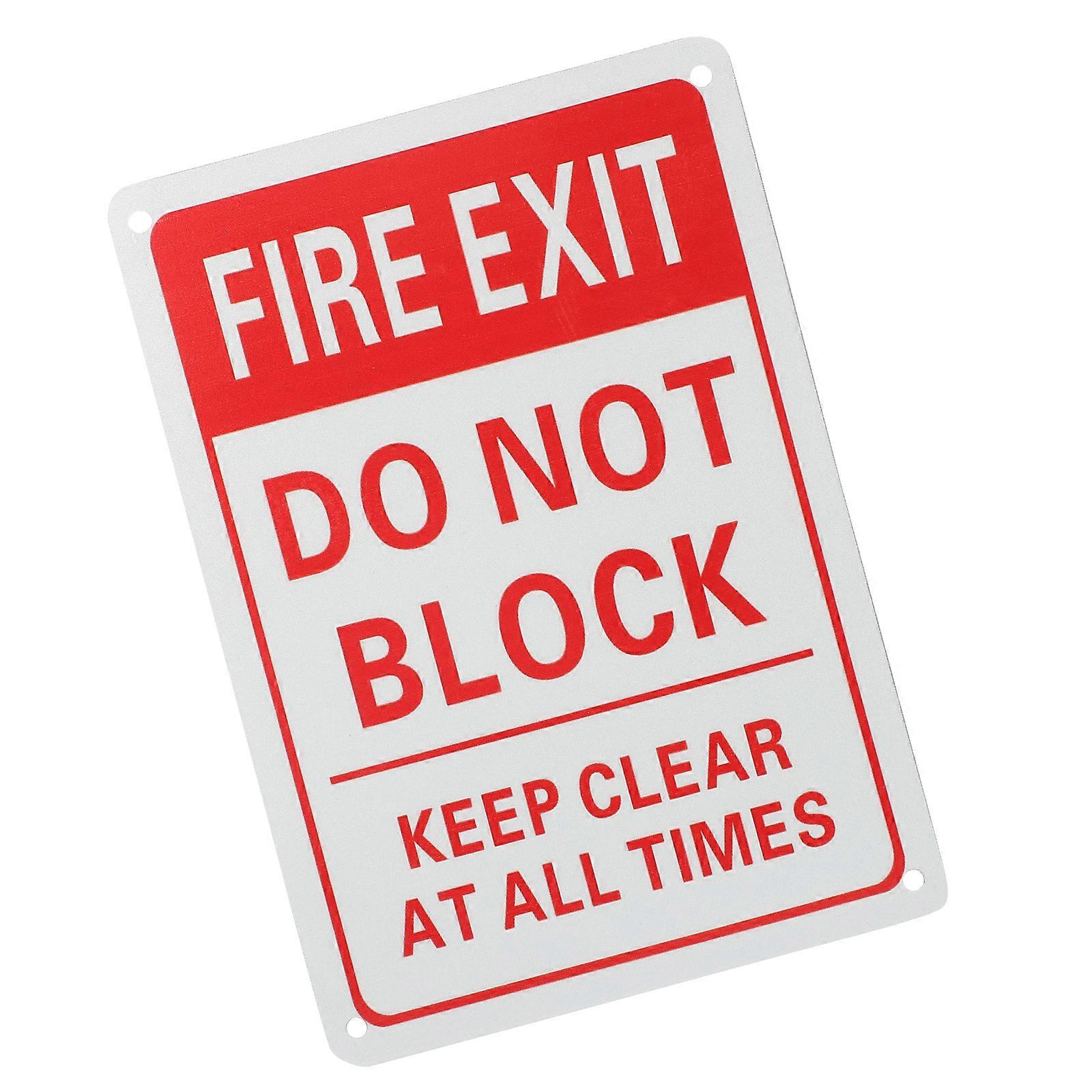 Emergency Fire Exit Sign Do Not Block Sign Safety Sign Emergency Sign ...