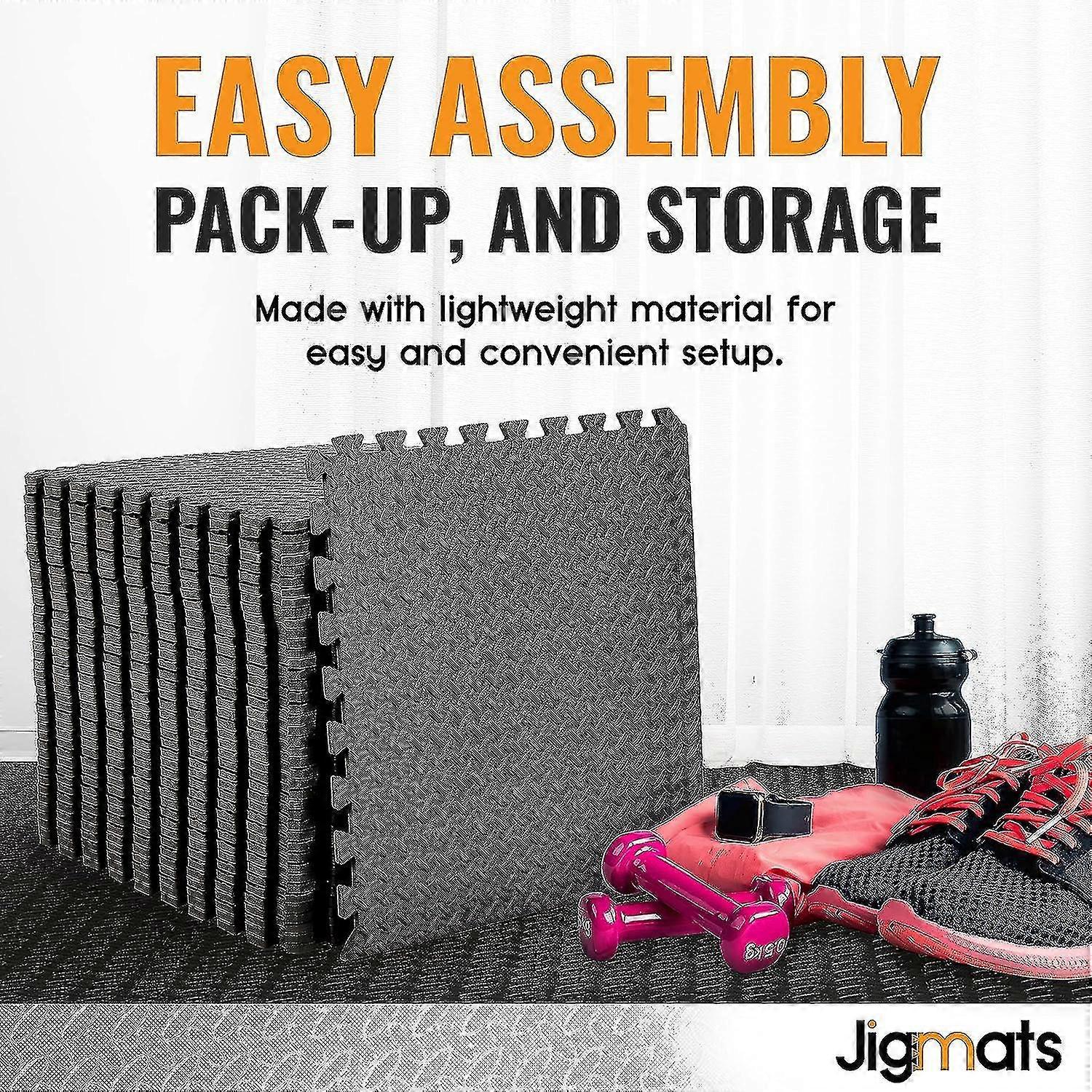 10pcs Exercise Mat Gym Mat Extra Thick Interlocking Foam Floor Mats ...