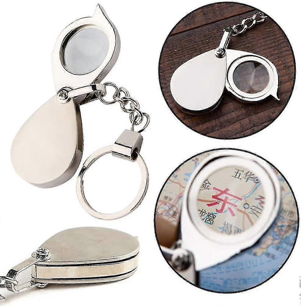 Keychain Magnifier 15x Portable Pocket Magnifier Small Folding Hand ...