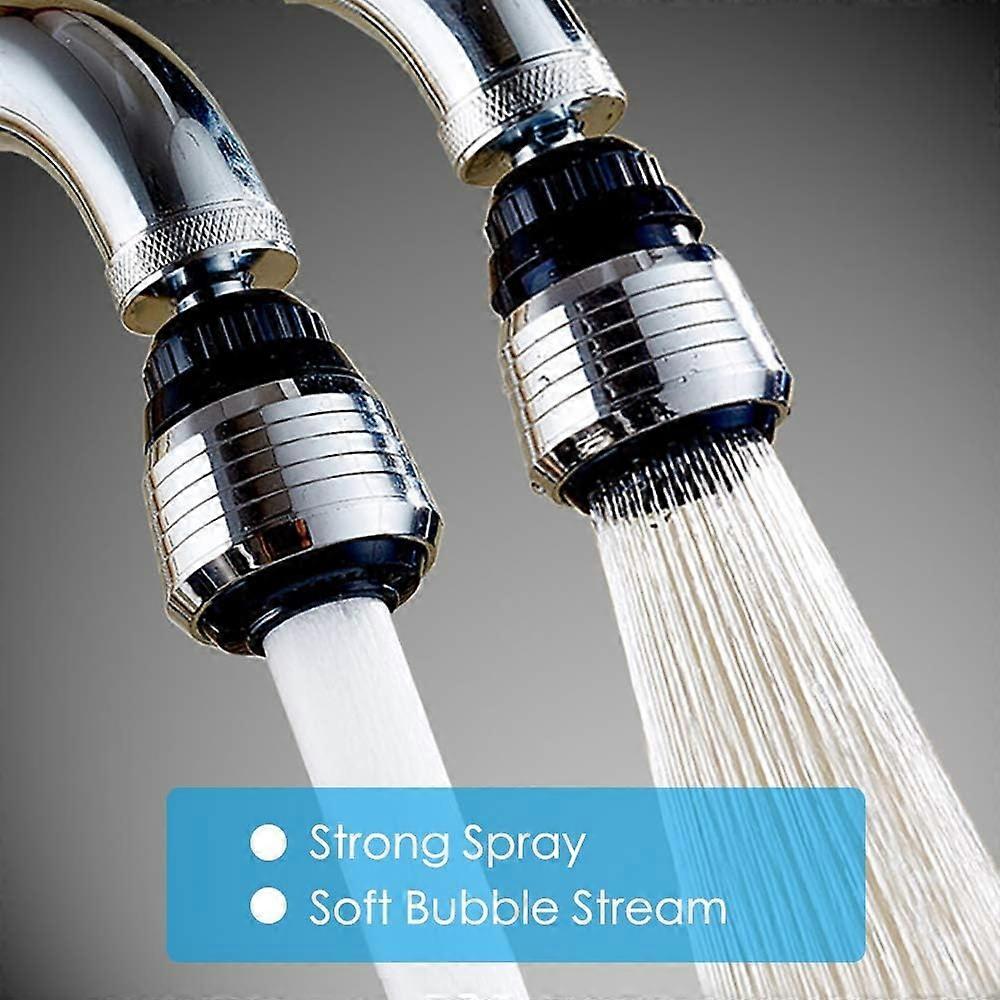 2 Pack 360 Rotate Swivel Water Saving Tap Aerator Diffuser Faucet ...