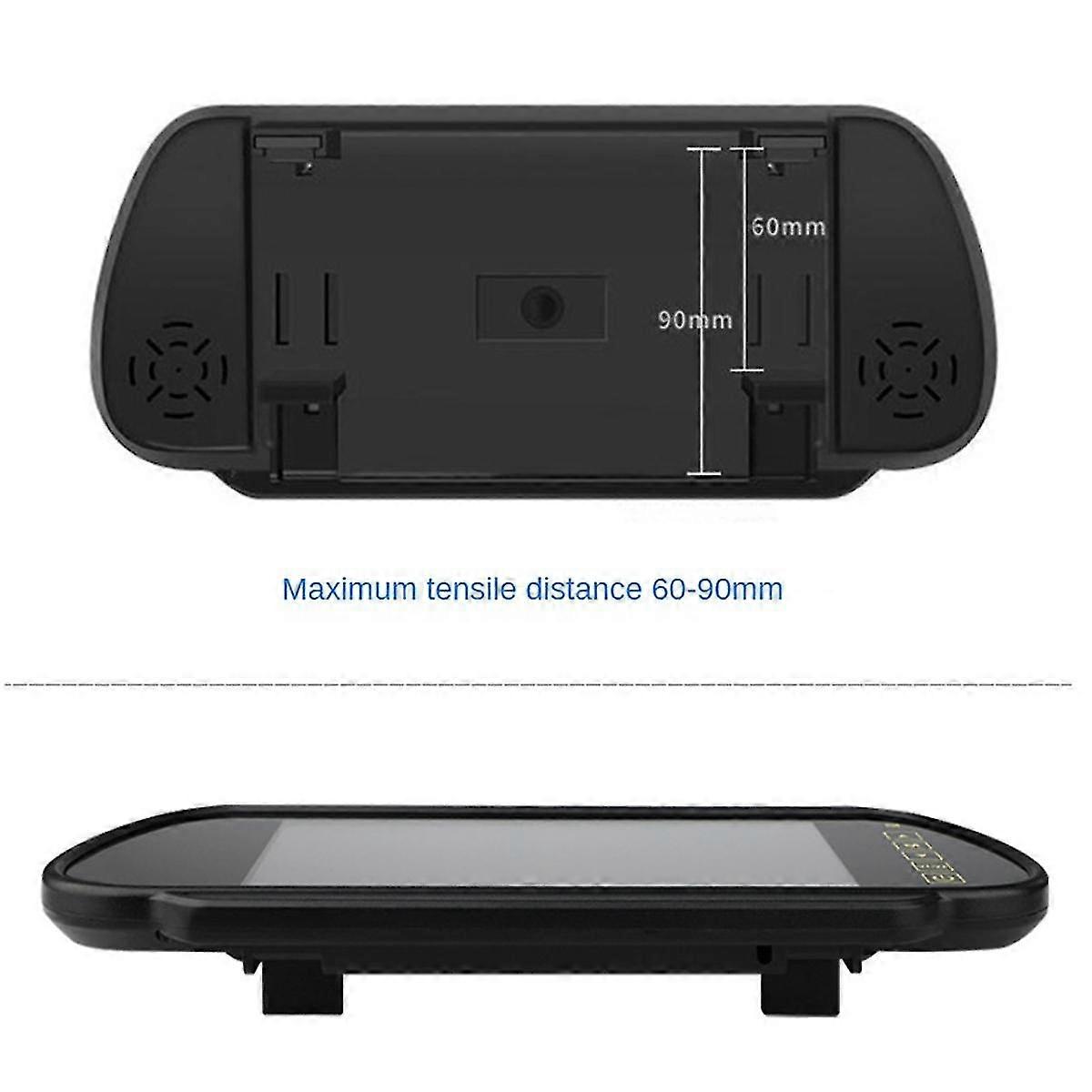 Utsökt 7 tums bil LCD-spegelskärm Parkeringsskärm 2 AV-ingång Auto ...