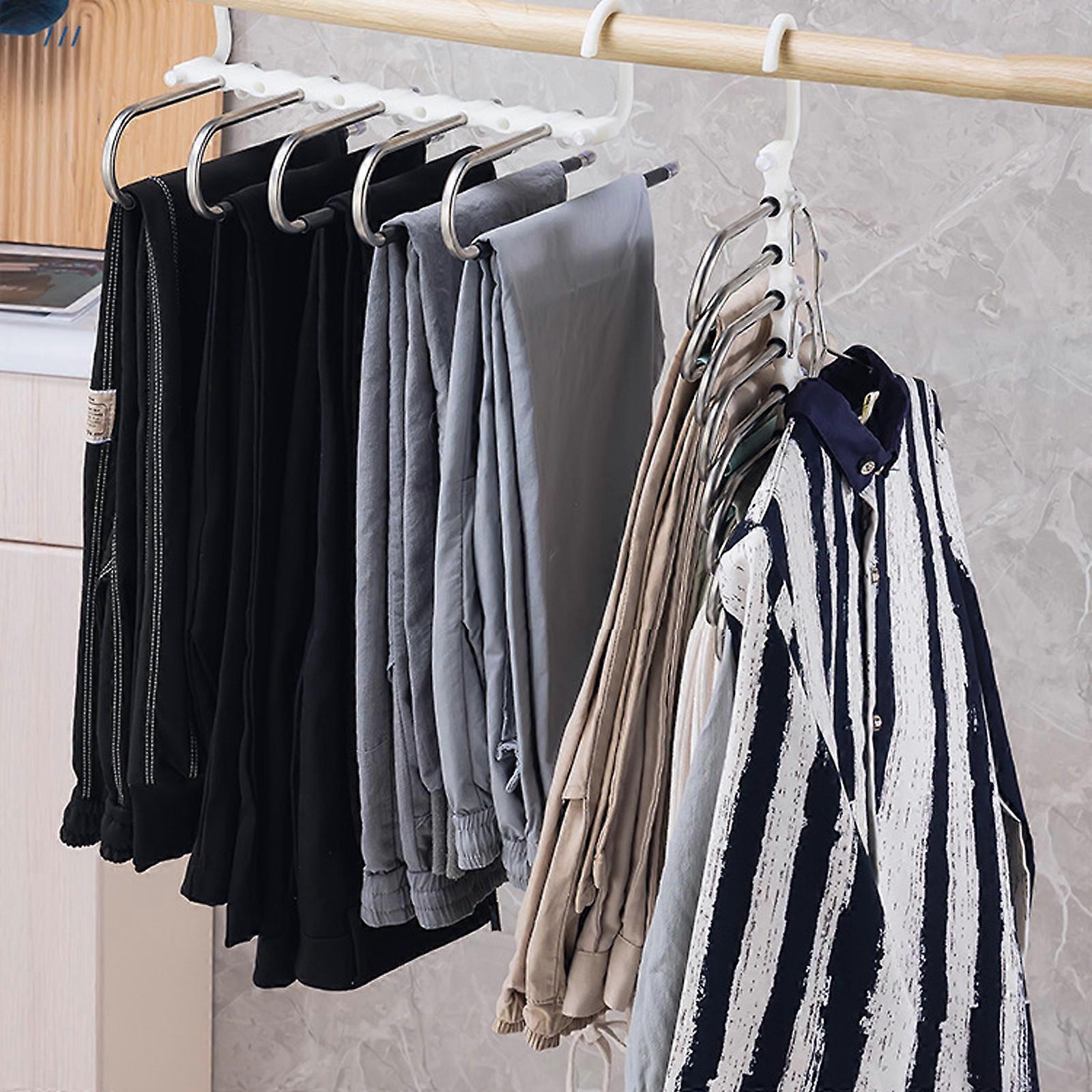 2 Pcs Household Trouser Hanger Clothes Hanger Wardrobe Storage Rack ...