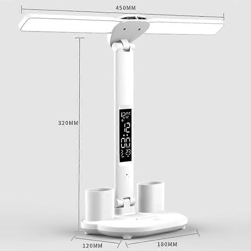 LED Intelligent Digital Display Foldable Desk Lamp, Style: Double Head ...
