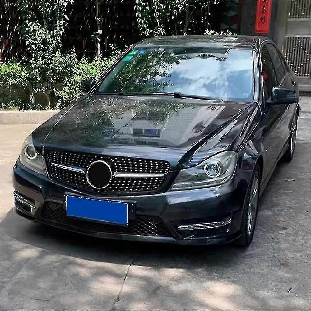 Front Bumper Inlet Grille Racing Grill Diamond Style For Mercedes Benz ...