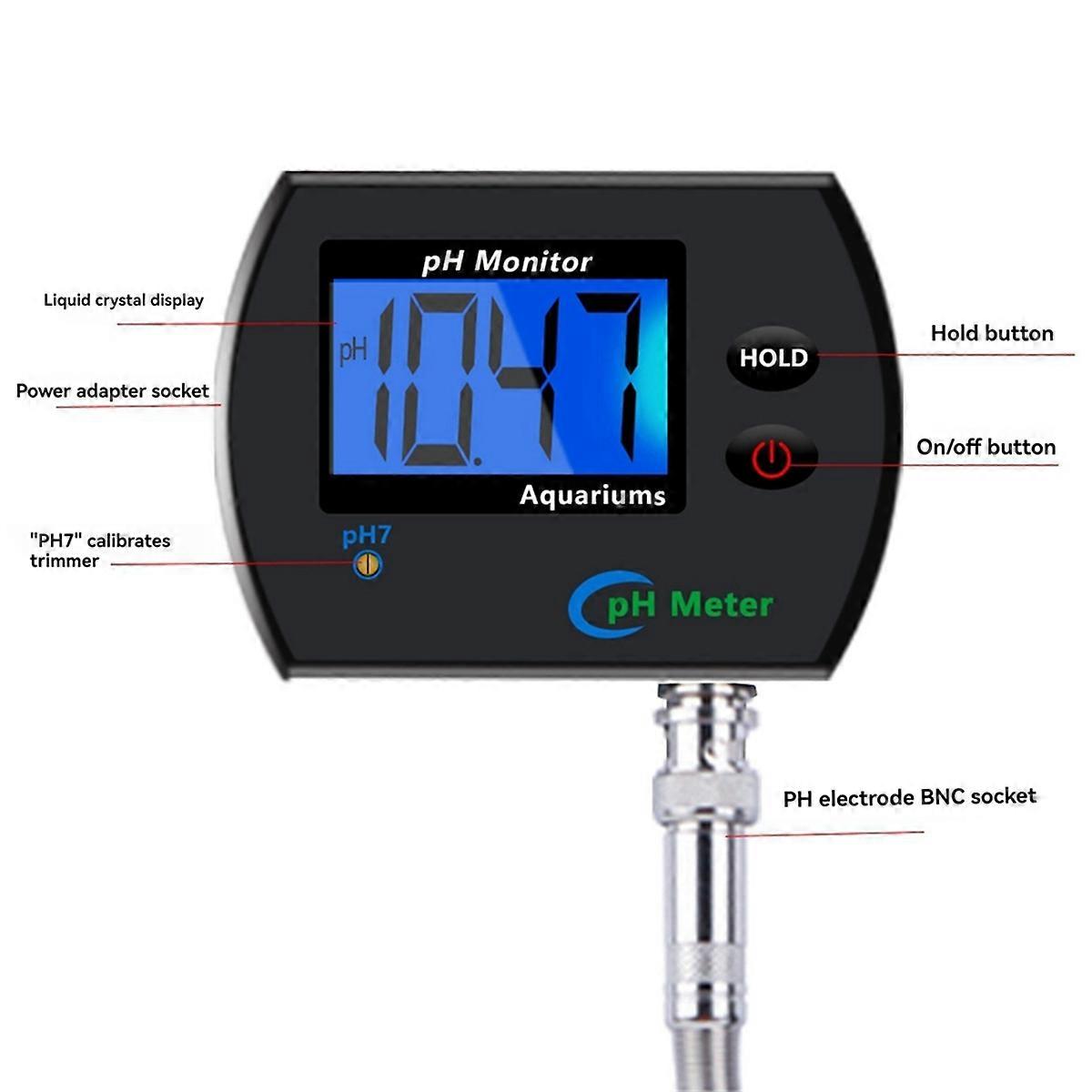 Digital Ph Meter Aquarium Drinking Water Online PH Monitor Professional ...