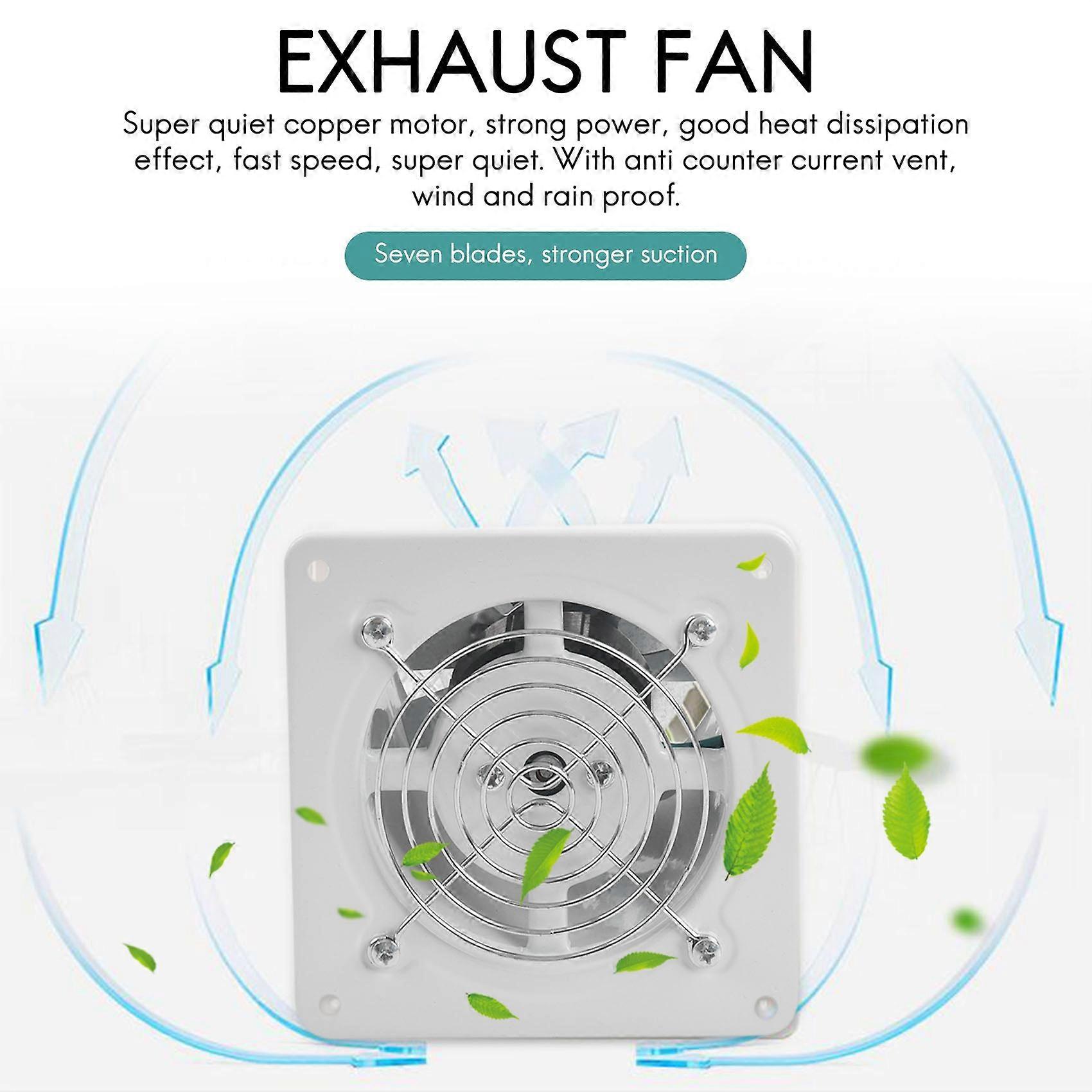 4 Inch 20W 220V High Speed Exhaust Fan Wall Window Small Ventilator ...