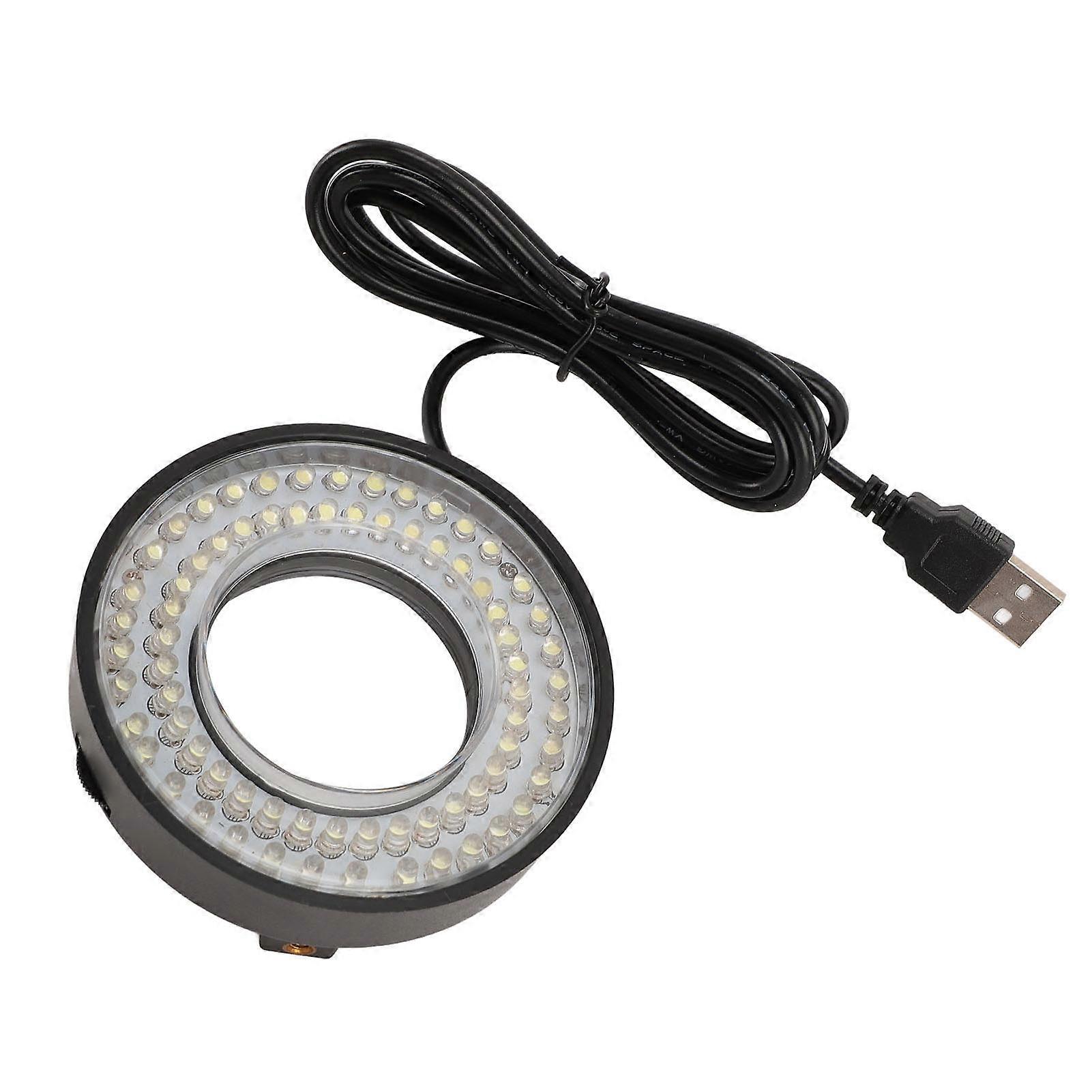 72 LED Ring 6500K to 7500K Adjustable USB 5V Microscope Light Source ...