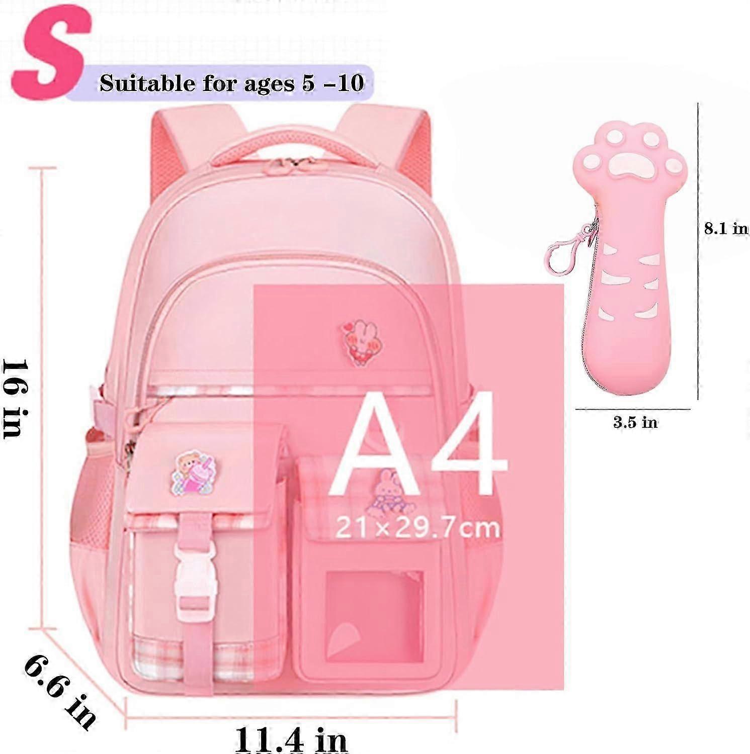 Cute Kids Backpack For Girls,cartoon School Backpack With Pen Bag 16.5 ...