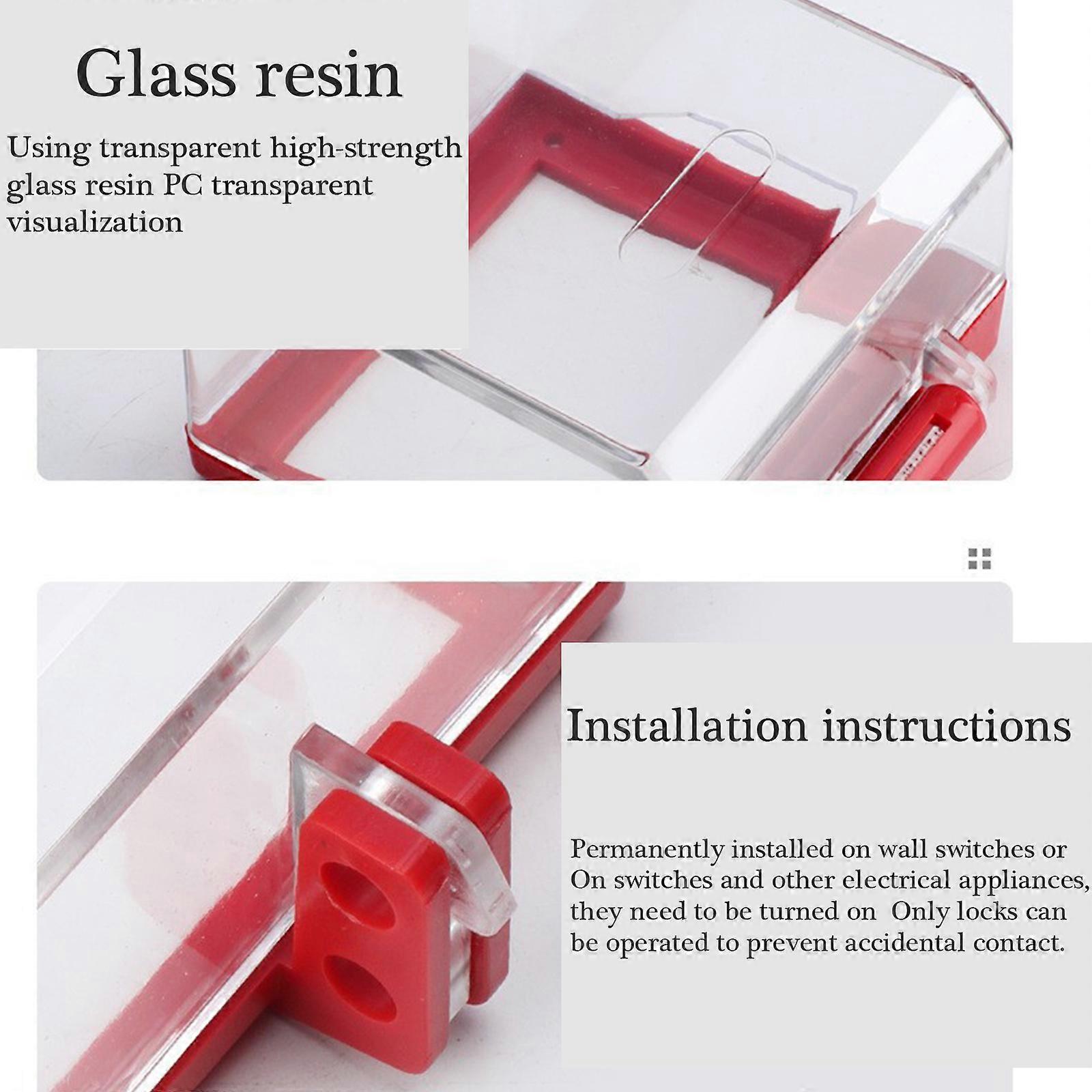 Lockable Socket Safety Cover Clear Plastic Wall Switches Cover ...