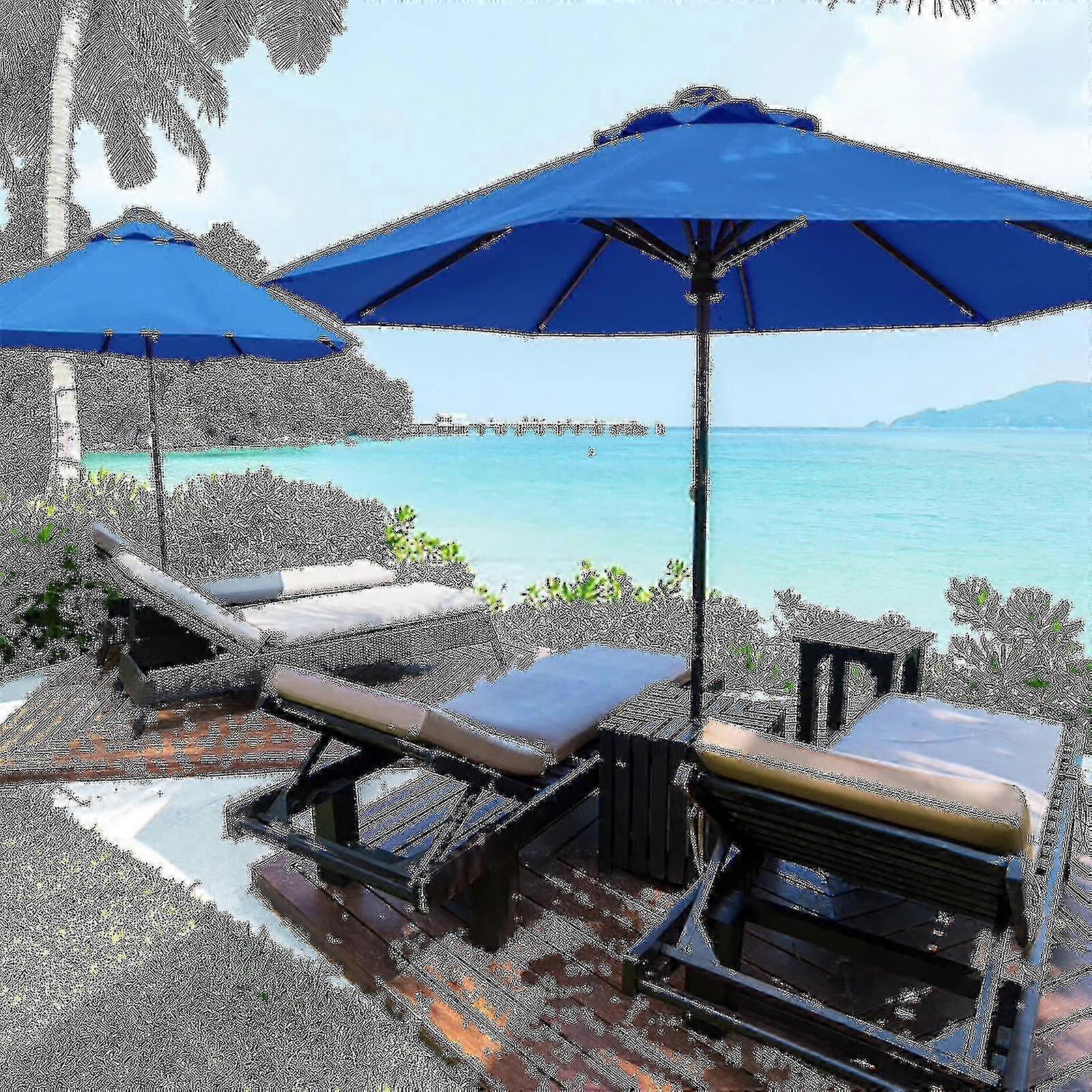 3-meter Diameter Outdoor Patio Umbrella with 6/8 Arm Sun Shade Canopy ...