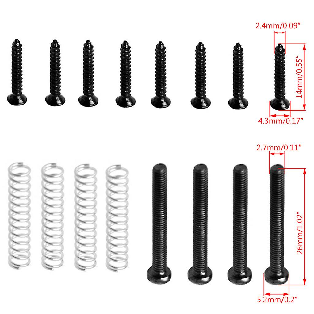 Humbucker Pickup Screws Springs Kit Ring Surround Mounting Guitar Parts ...