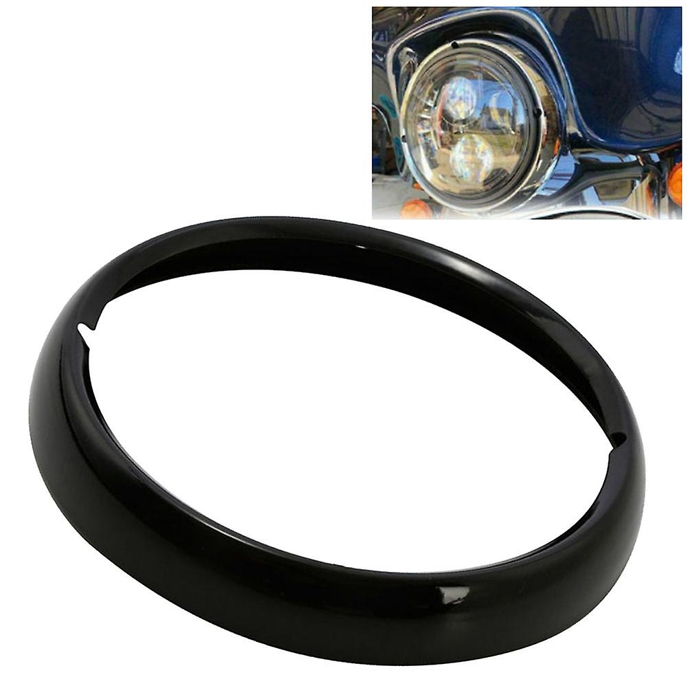 Motorcycle Black 7 inch Headlight Ring for Touring Glide Street Glide ...