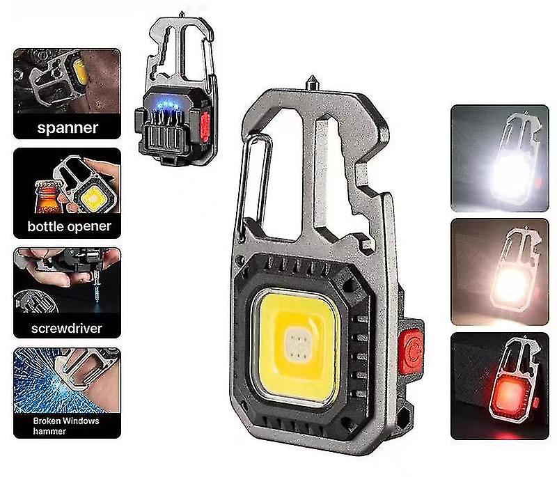 Mini Rechargeable Led Flashlight Keychain Portable Work Light 800 ...
