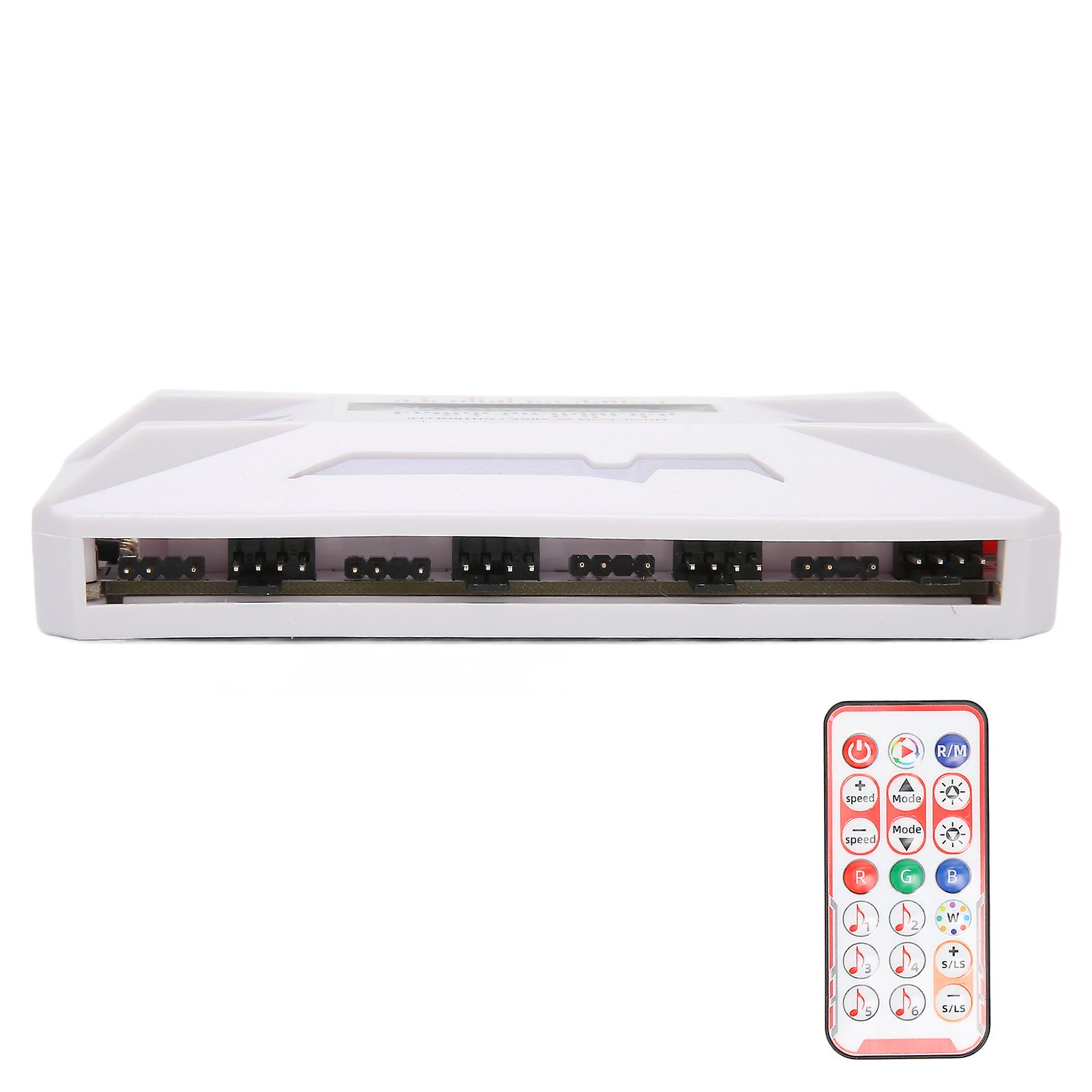 PWM Fan Temperature Controller White Remote Control Support 8x4pin ...