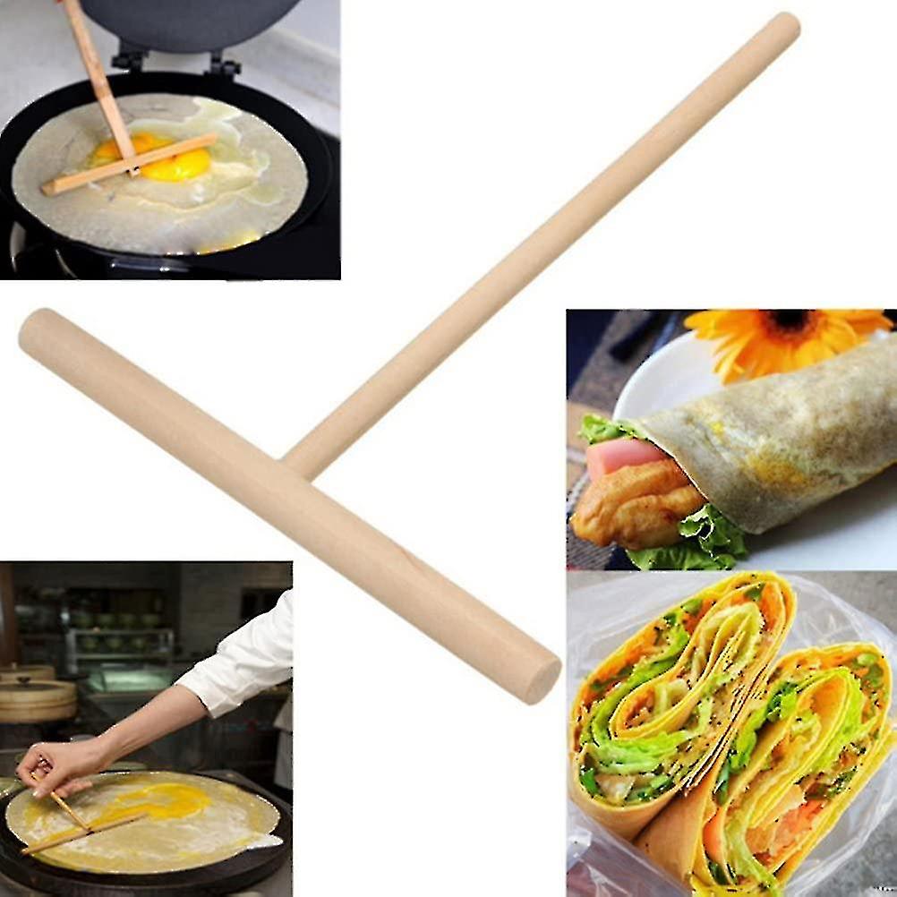 Crepe Rake Crepe Batter Dispenser Wooden Crepe Maker Kitchen Utensil ...
