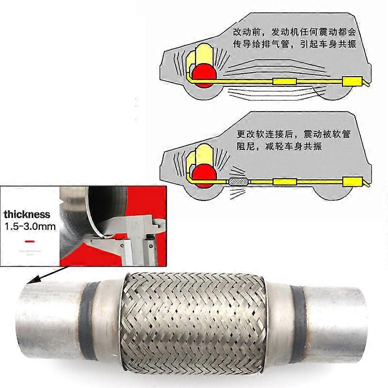 57mm/45mm Car Exhaust Flexible Joint Tube Soft Connection of Automobile ...